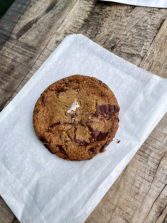 Not your average cookie experience&mdash;chunks of chocolate waiting to ambush your taste buds with melty goodness.