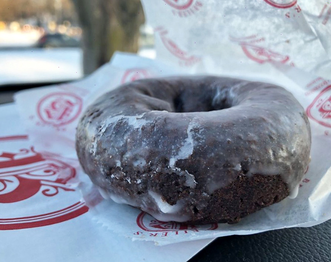 The chocolate glazed donut&mdash;proof that sometimes the classics endure for a reason. This isn't trendy food; it's timeless indulgence.