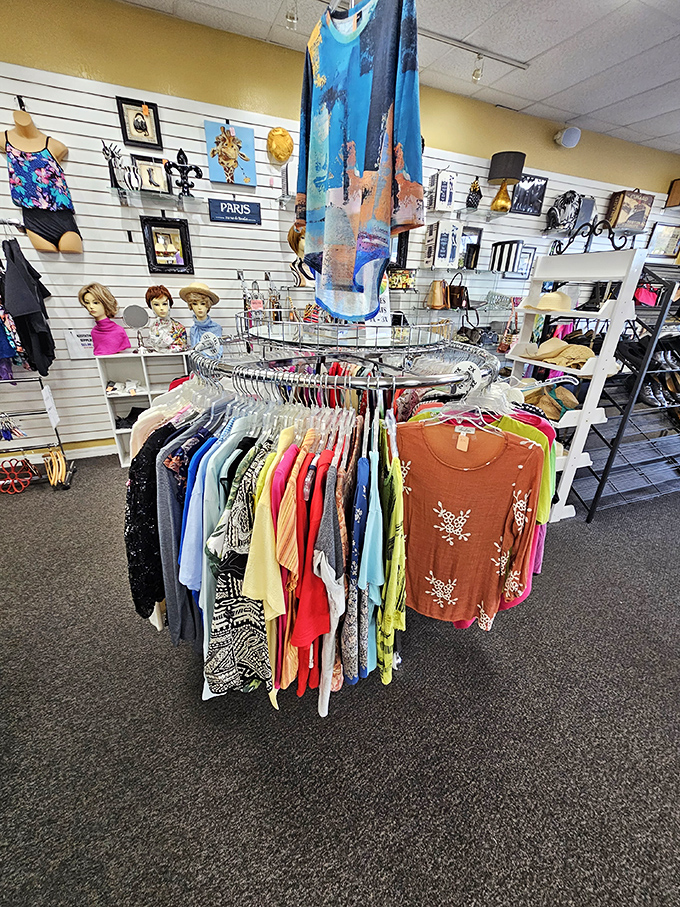 Fashion finds arranged with surprising care. That blue tropical number could be your next signature Florida look for under $10.