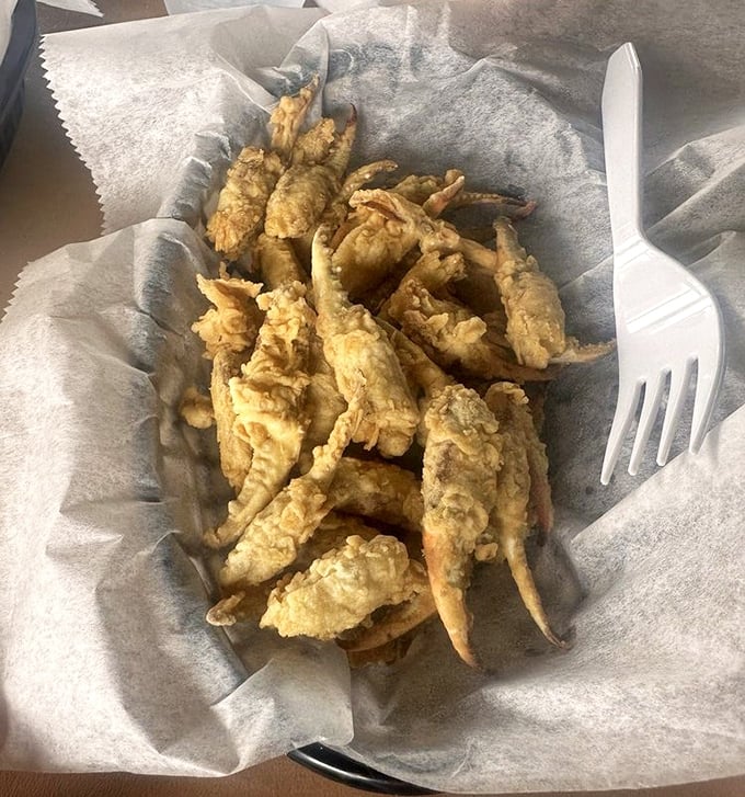 Fried crab claws&mdash;the unsung heroes of the seafood world. Like potato chips from the ocean, you'll never stop at just one of these crispy treasures.