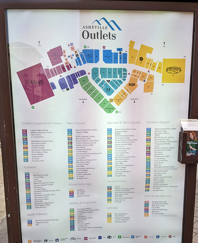 The mall directory: a treasure map for the modern explorer. X marks the spot where your budget disappears.