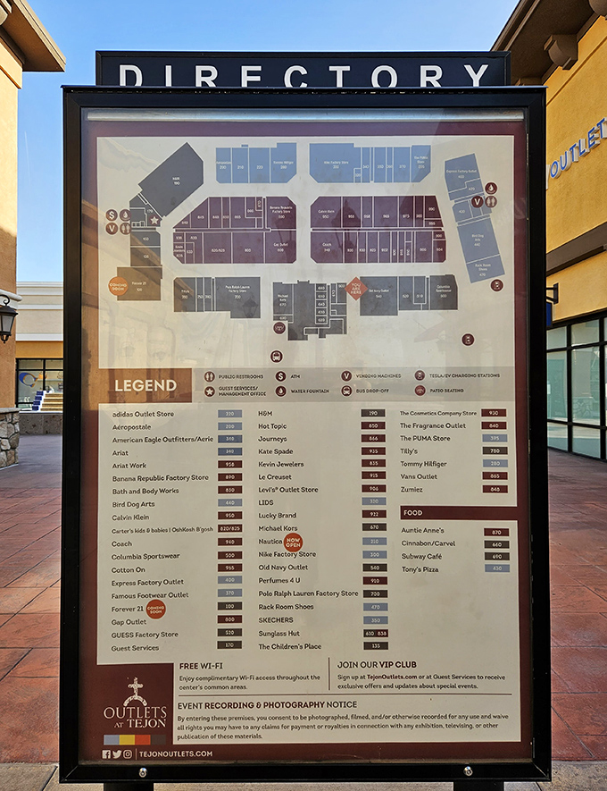The holy grail of outlet navigation, mapping your route to retail enlightenment with the precision of a GPS system.