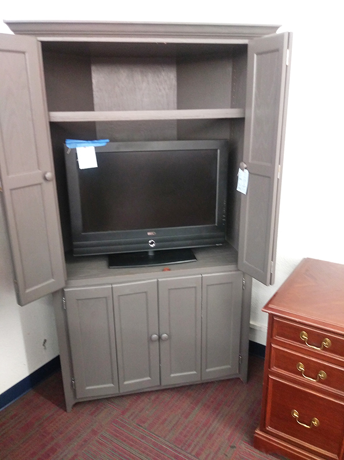 Entertainment cabinets with character&mdash;perfect for hiding your TV when you want to pretend you spend evenings reading classic literature instead.