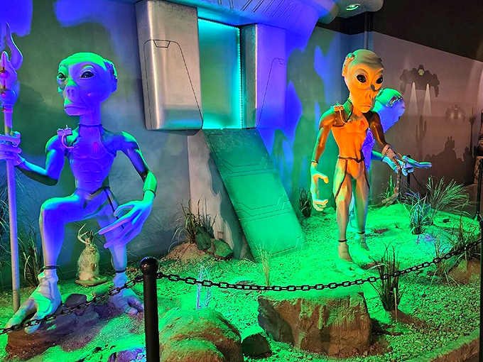 The aliens have landed in Dragoon! These extraterrestrial ambassadors glow with an eerie blue-green light that says, "We come in peace... maybe."