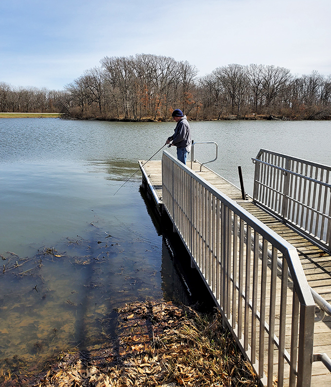 The fishing pier &ndash; where patience isn't just a virtue, it's the admission price to the day's most peaceful entertainment.