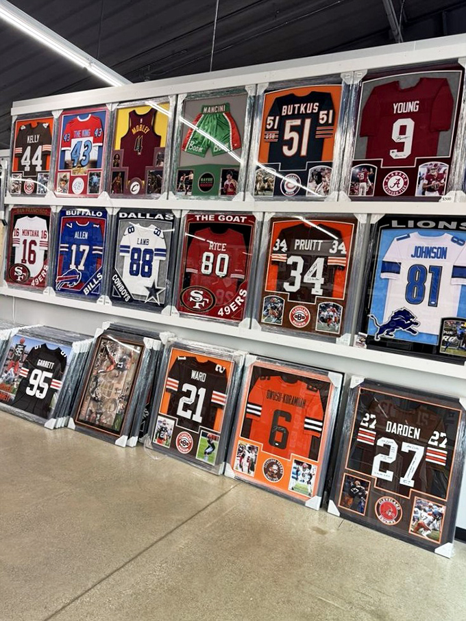 Sports memorabilia heaven for the fan who wants to remember glory days without having to dust off VHS tapes of old games.