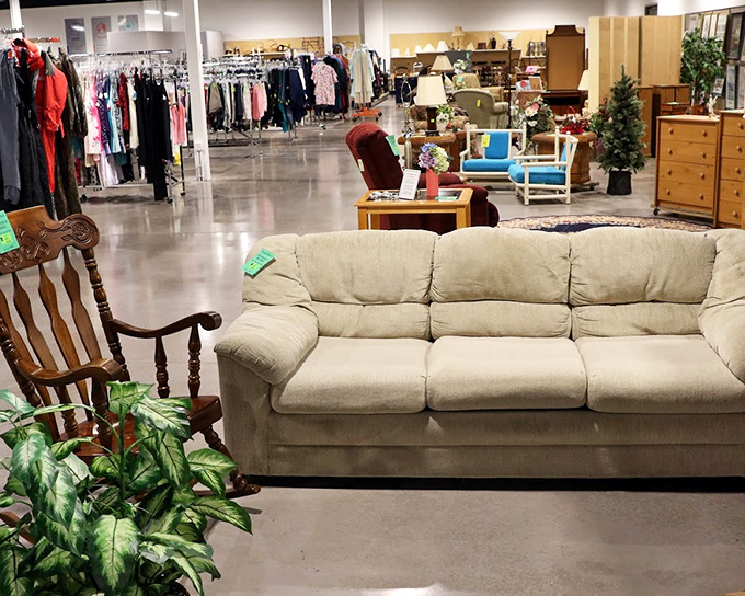 The furniture section: where that perfect couch costs less than the delivery fee at most retail stores, and comes with character already built in.