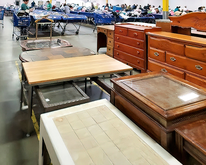 Furniture island in a sea of discovery&mdash;where that perfect mid-century dresser waits for someone to recognize its potential.