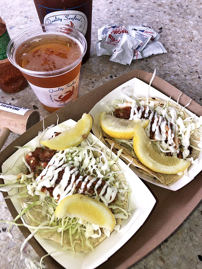 Fish tacos that make you question why you ever ate anything else. Simple, fresh, and topped with enough lime to make your taste buds do the cha-cha.