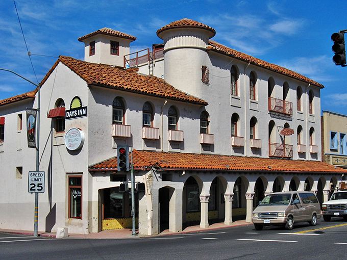 The Sonora Inn's Spanish-style architecture whispers tales of California's past, when buildings had character instead of just square footage.