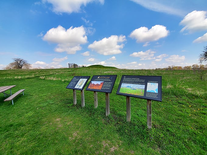 Knowledge is power! These interpretive markers transform what might look like "just hills" into a fascinating glimpse of pre-Columbian life.