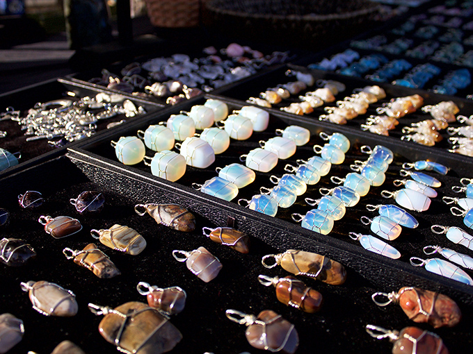 Nature's jewelry box spilled open, with each stone telling a different geological story. Who needs diamonds when you've got this rainbow of earthly treasures? 