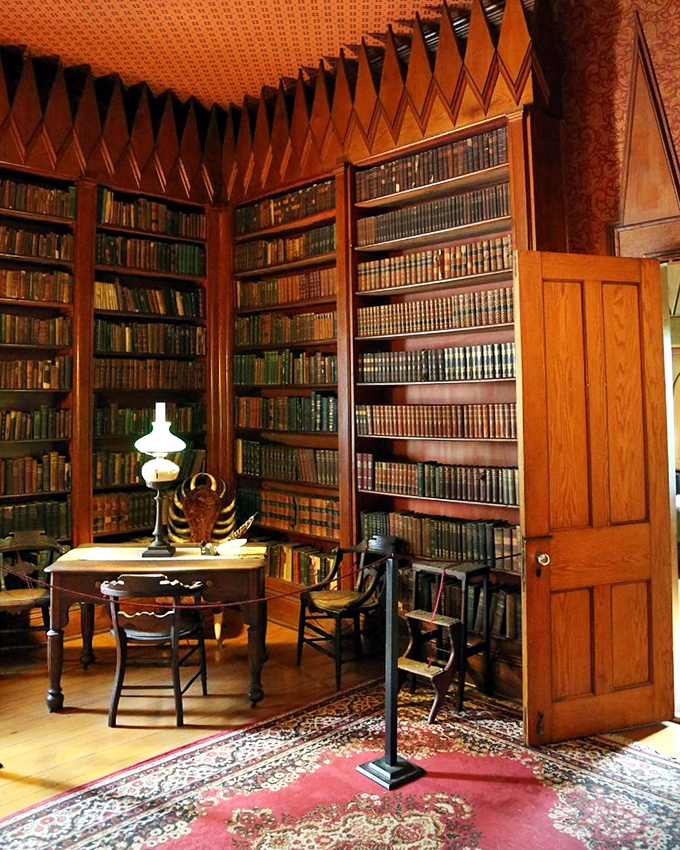 The castle's library would make any bookworm weak in the knees&mdash;floor-to-ceiling shelves filled with leather-bound volumes that predate your favorite streaming service.