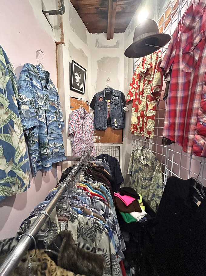 That Hawaiian shirt section alone could outfit an entire Beach Boys reunion tour, patches and all.