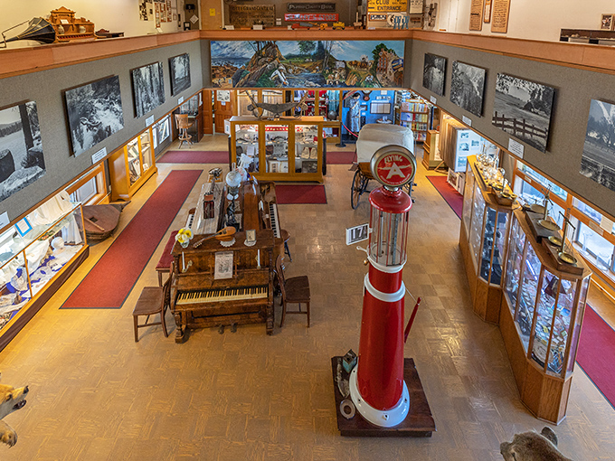 The Plumas County Museum displays its treasures with unpretentious pride – that vintage gas pump has probably witnessed more California history than most history books.