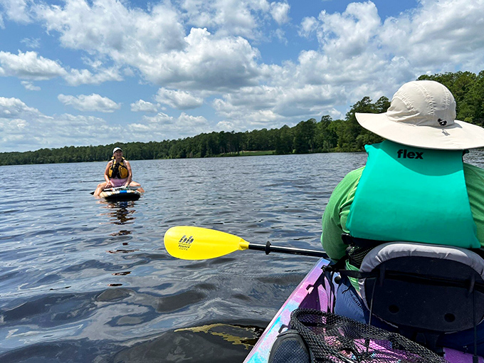 Paddling Lake Juniper&mdash;where social distancing was cool long before it became mandatory. Serenity now, inbox later.