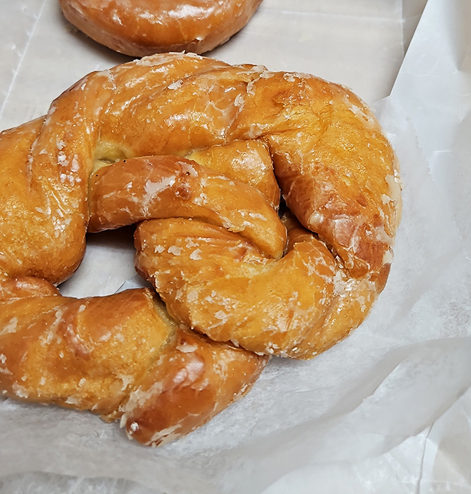 This twisted glazed pretzel donut performs the rare culinary magic trick of being both chewy and tender in all the right places.