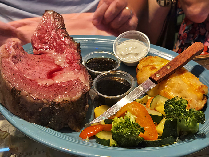 The Prime Rib Weissmuller would make Tarzan himself beat his chest with approval. Perfectly pink and ready for adventure.