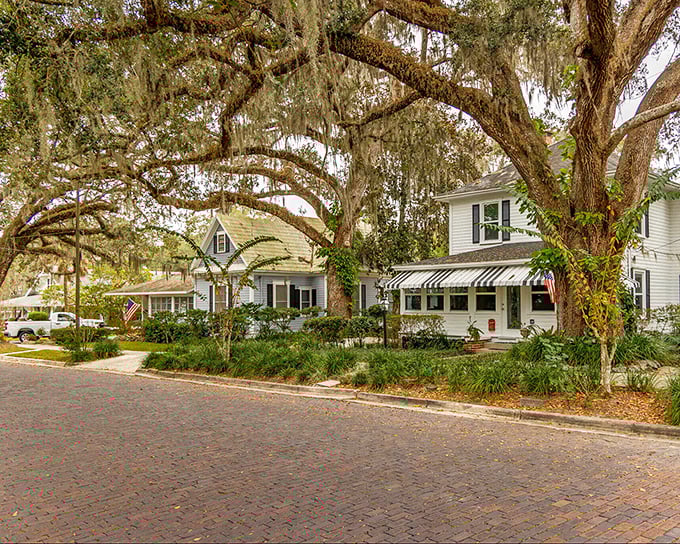 Spanish moss drapes over oak-lined streets like nature's own awnings, creating the perfect setting for afternoon strolls and neighborly waves.
