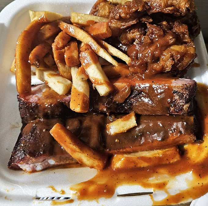 Ribs and fries swimming in that signature sauce&mdash;a sight so beautiful it should be hanging in Cleveland's Museum of Art.