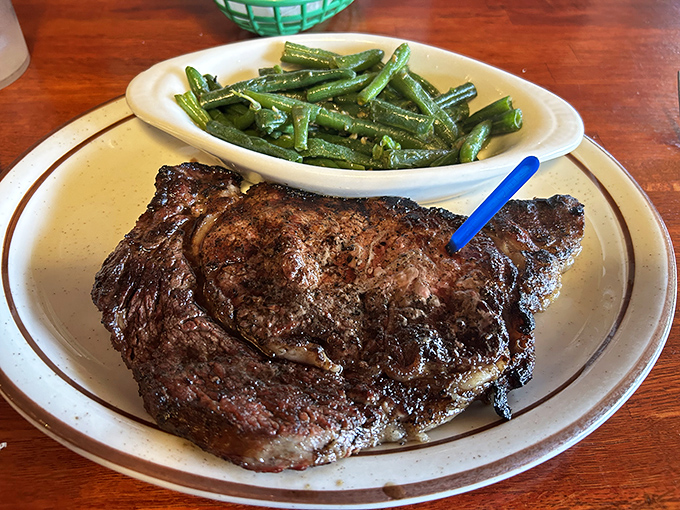 A ribeye that's been kissed by fire and blessed with seasoning&mdash;this isn't just dinner, it's a religious experience for meat lovers.