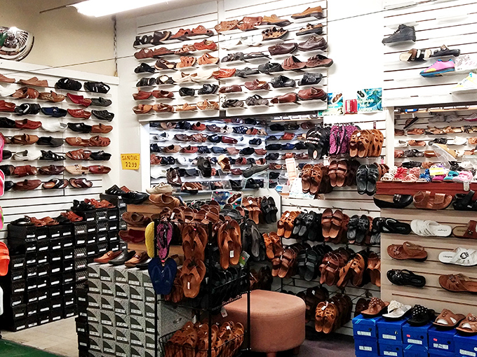 Shoe paradise or footwear museum? Either way, you'll find everything from practical sandals to "where would I even wear these?" options.