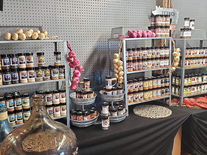Jars of homemade goodness line up like soldiers, each one promising to transform Tuesday night dinners into something Grandma would approve of.