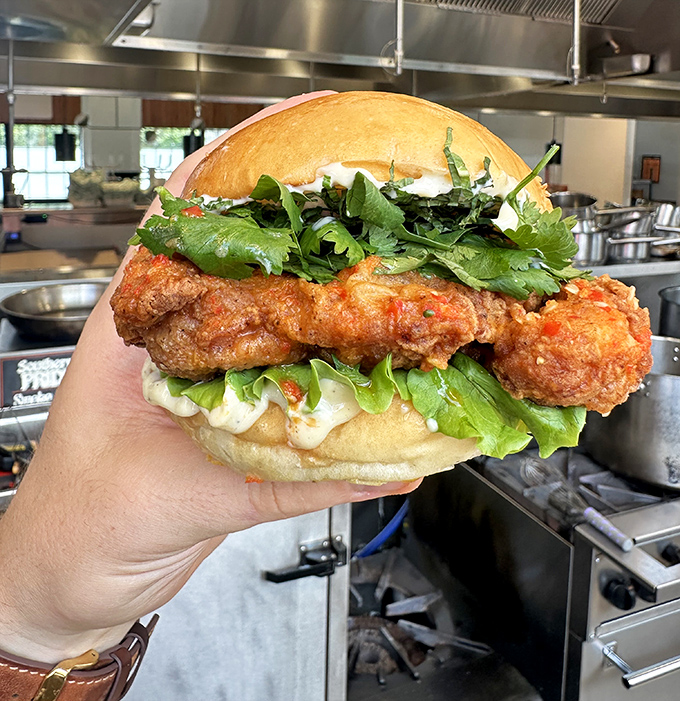 Not all heroes wear capes&mdash;some come on brioche buns. This crispy chicken sandwich delivers crunch that echoes through your soul.