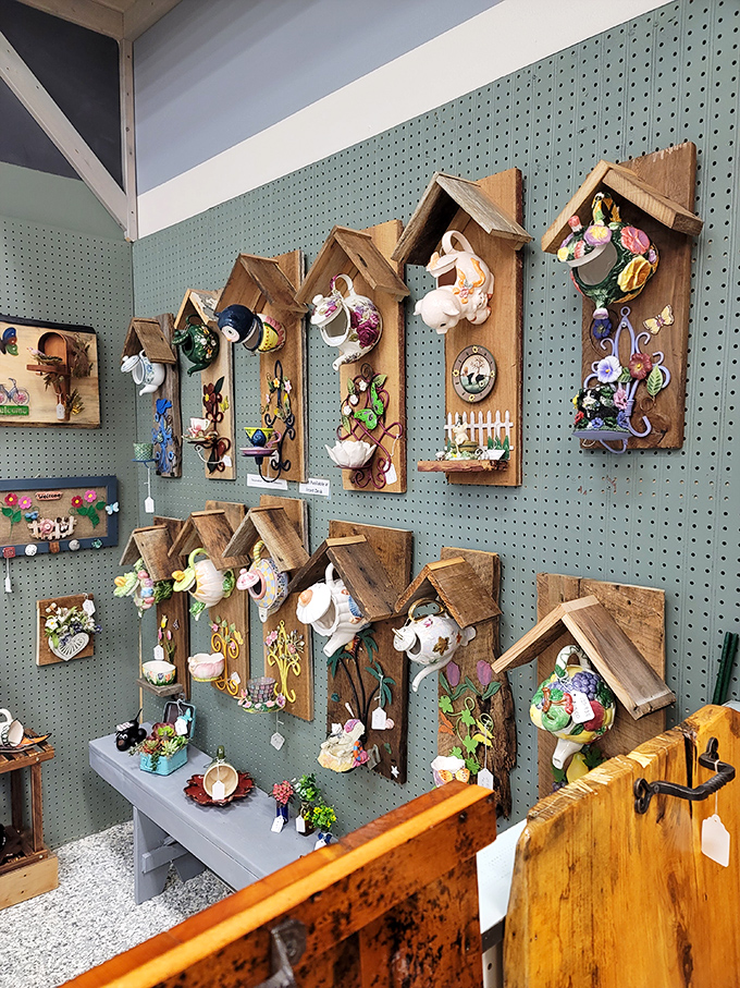 Teapot birdhouses that Alice in Wonderland would approve of—charming, whimsical, and proof that one person's teacup is another chickadee's dream home.