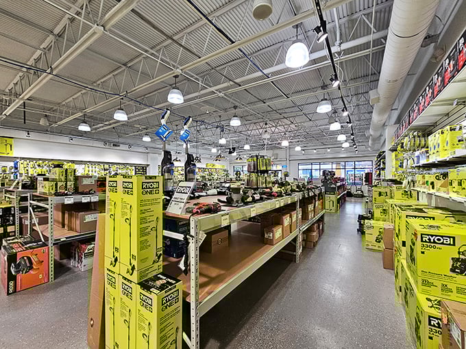 The Ryobi wonderland where weekend warriors and serious DIYers alike can stock up on tools that won't demolish their savings accounts.