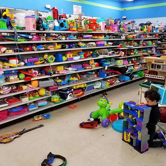 A technicolor toy wonderland that would make FAO Schwarz jealous, minus the Manhattan prices and attitude.