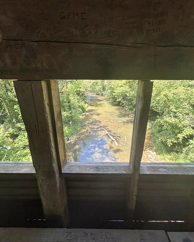 Peek-a-boo engineering at its finest! These strategic openings along the bridge's side walls weren't for selfies&mdash;they provided essential ventilation and natural lighting.