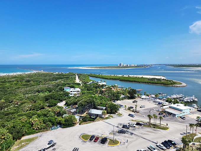 Mother Nature showing off her best side&mdash;where the Atlantic meets the Intracoastal Waterway in a geographical handshake that's worth every one of those 203 steps.