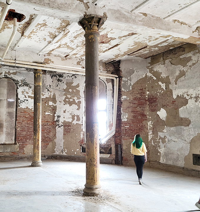 Sunlight streams through windows where hope once seemed distant. The peeling walls tell stories that tour guides can only begin to describe.