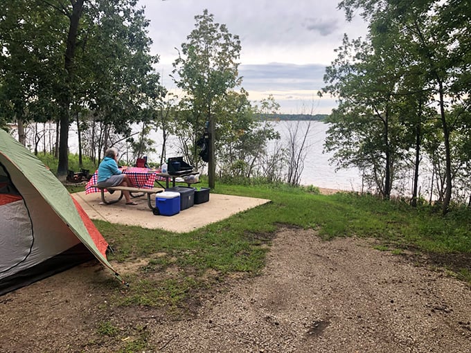 Proof that the best family dining room has no walls&mdash;just picnic tables, coolers, and million-dollar views of nature's waterfront.