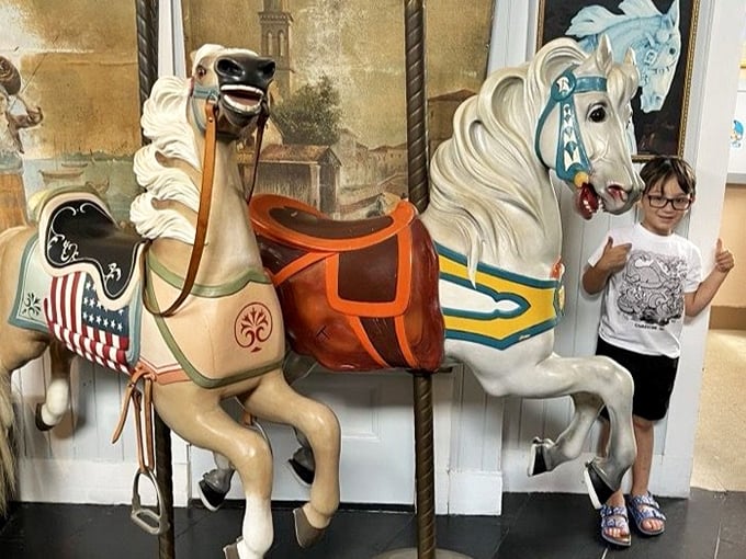 These patriotic ponies aren't just carved wood—they're American folk art masterpieces, telling stories of craftsmanship that predates our smartphone obsession.