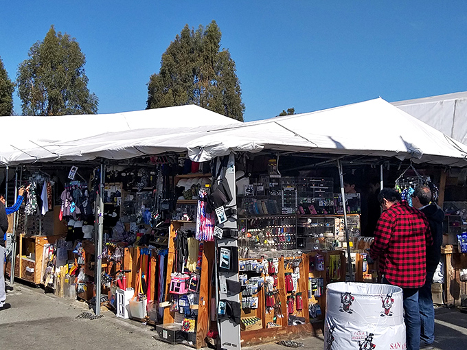 A vendor's stall bursting with merchandise that would make Marie Kondo hyperventilate&mdash;proof that one person's "too much stuff" is another's retail paradise.