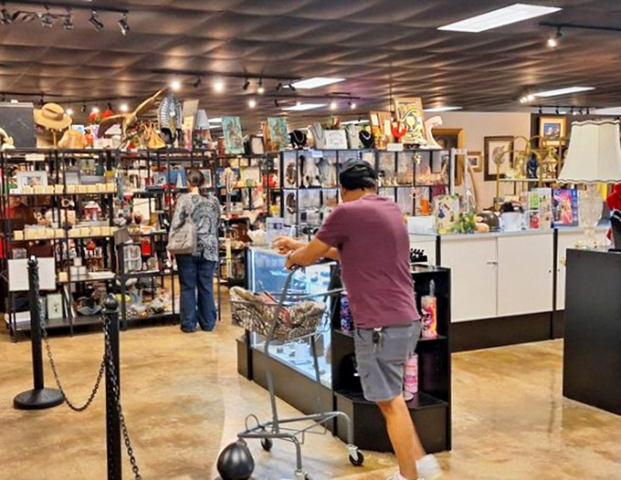 Shoppers browse with the focused intensity of archaeologists on the verge of discovery. The thrill of the hunt is half the fun.