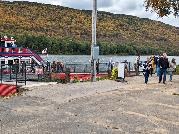 Fall's fashion show arrives at the riverbank, where visitors gather to witness nature's most spectacular wardrobe change.