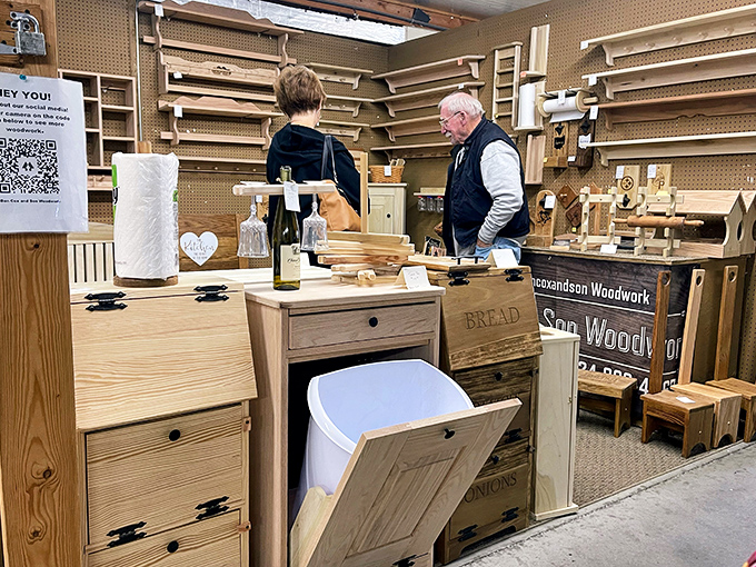 Craftsmanship lives on at Rogers. These handcrafted wooden pieces combine old-world skill with practical design for modern homes.