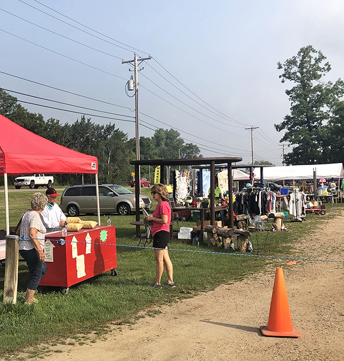 Adams Flea Market spreads across green fields like a festival where the main attraction is finding that perfect something.