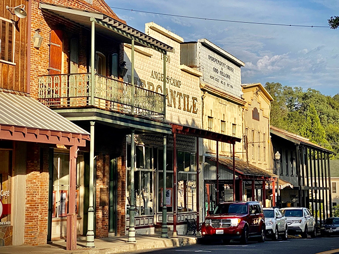 The old buildings in Angels Camp, with their classic porches and rustic charm, have so many stories to tell.