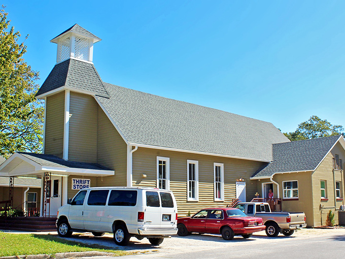 Belleview's community church doubles as a thrift store, where bargain-hunting becomes a social event for budget-conscious retirees.