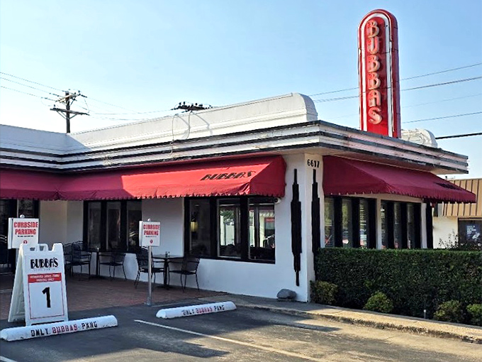 Red awnings and neon signs: the universal language of "we've been perfecting this recipe for decades."