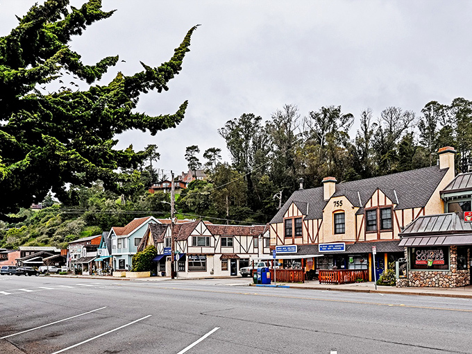 Cambria's quaint main street beckons with the promise of hidden treasures and that perfect cup of coffee you've been seeking.