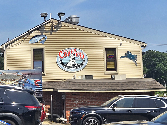 Weathered wood and waterfront views make Cantler's the perfect spot for authentic Bay dining adventures.
