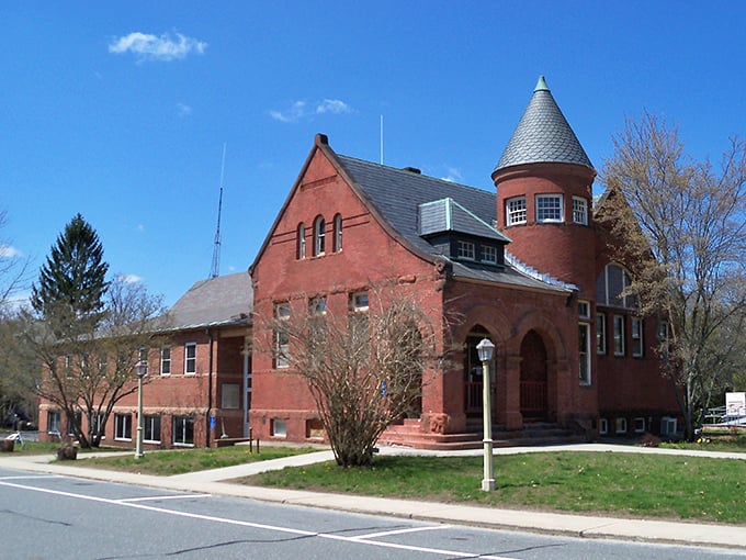 Charlestown's Main Street looks like it belongs on a New England postcard, with historic buildings and small-town charm.