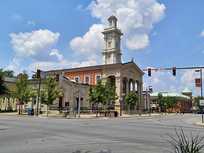 Chillicothe's majestic clock tower rises like a beacon of stability in a town where housing dreams still come true.