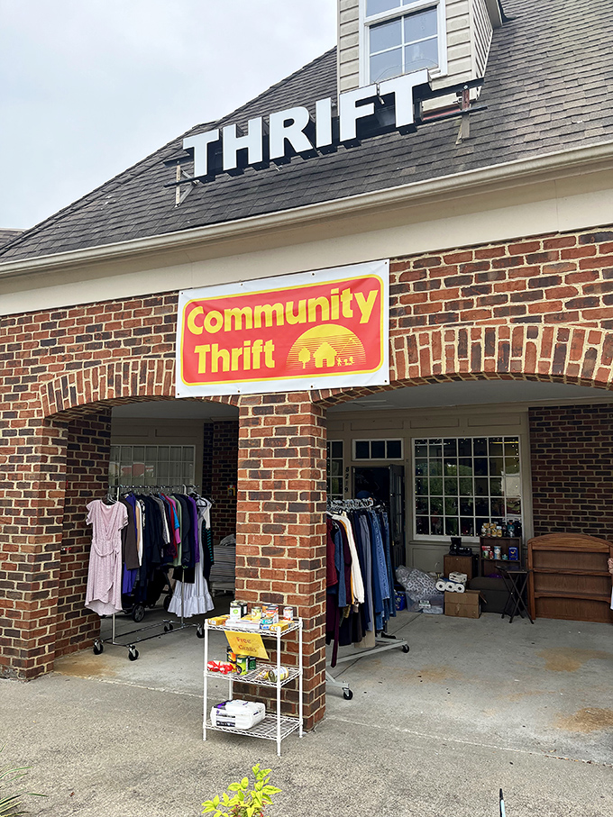 Community Thrift's brick facade promises the kind of neighborhood charm that makes shopping personal.