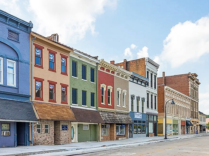 Connersville's colorful storefronts paint a picture of community spirit that big cities often lose.